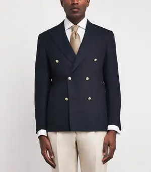Corneliani Virgin Wool Double-breasted Blazer