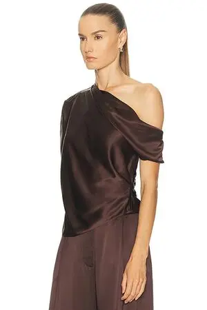THE SEI Asymmetrical Drape Top