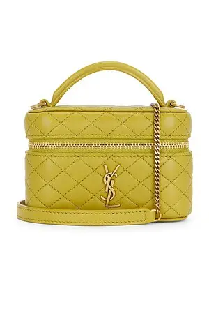 Saint Laurent Micro Vanity Bag - Chartreuse Green