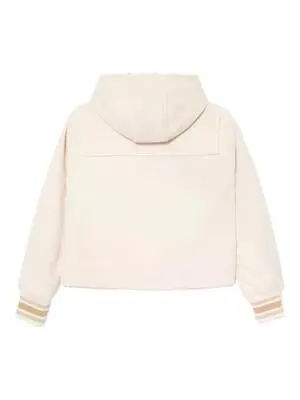 CHOCOOLATE Logo-patch Cropped Jacket - Neutrals