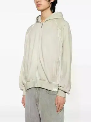 Izzue Logo-embroidered Hoodie - Neutrals