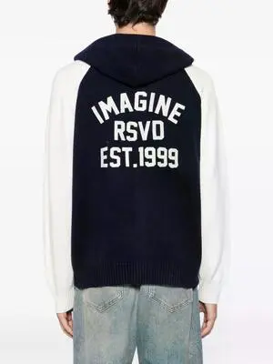 Izzue Slogan-embroidered Cardigan
