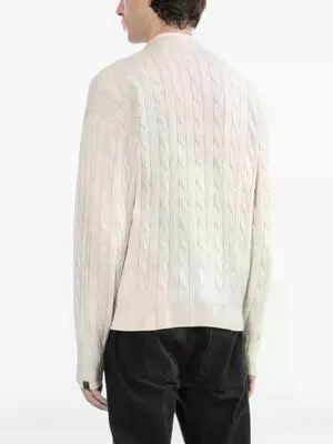 AAPE BY *A BATHING APE Logo-embroidered Cardigan - Neutrals