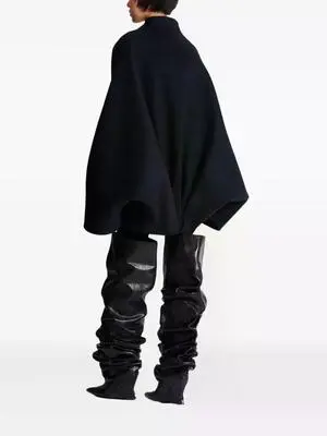 Balmain Belted Wrap Coat - Black