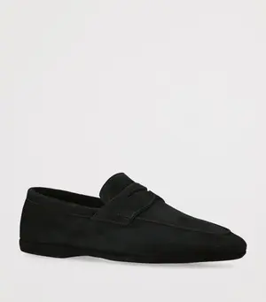 Santoni Suede Carlo Slippers