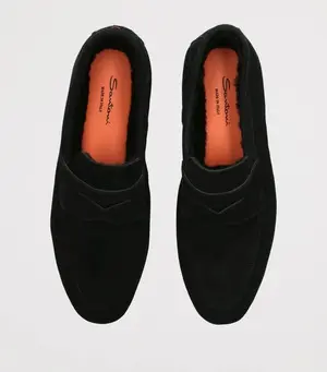 Santoni Suede Carlo Slippers