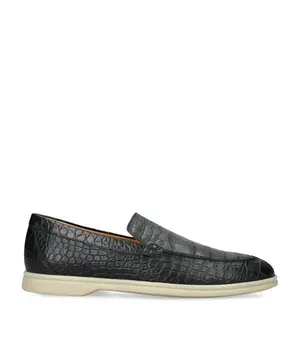 BROTINI Alligator Skin Loafers