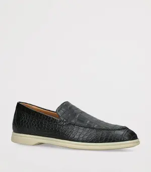 BROTINI Alligator Skin Loafers