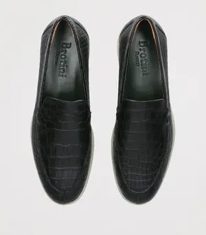 BROTINI Alligator Skin Loafers