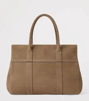 Mulberry Suede Bayswater Top-handle Bag - Beige