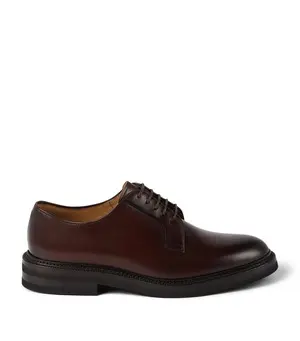Brunello Cucinelli Aged Calfskin Derby Shoes