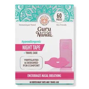 GURUNANDA Hypoallergenic Pink Night Tape + Travel Case - One-color