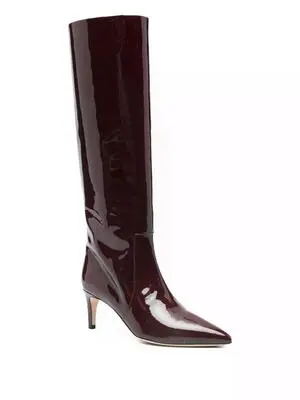 Paris Texas 60mm Pointed-toe Leather Boots - Red