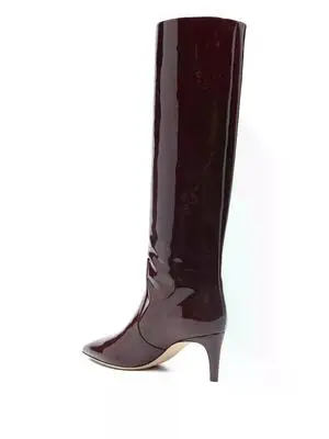 Paris Texas 60mm Pointed-toe Leather Boots - Red