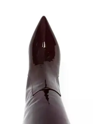 Paris Texas 60mm Pointed-toe Leather Boots - Red