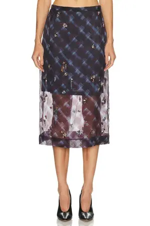 Dries Van Noten Sokna Skirt Burgundy