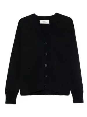 RHEA Button-front V-neck Cardigan