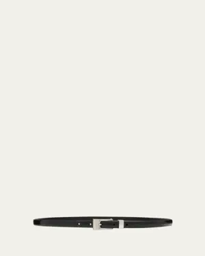 THE ROW Downtown Slim Leather Belt - Brown