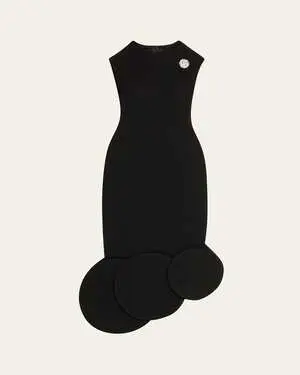 Marc Jacobs Asymmetric Circle-hem Midi Dress