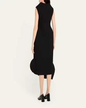 Marc Jacobs Asymmetric Circle-hem Midi Dress