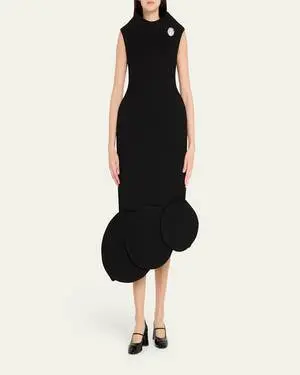 Marc Jacobs Asymmetric Circle-hem Midi Dress