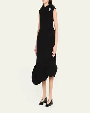 Marc Jacobs Asymmetric Circle-hem Midi Dress