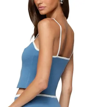 EDIKTED Contrast Knit Tank Top