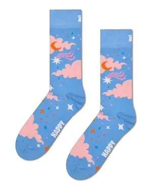 Happy Socks Starry Sky Crew Socks - Light Blue