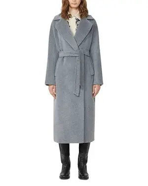Max Mara Belted Tempera Coat - Medium Grey