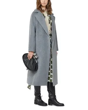 Max Mara Belted Tempera Coat - Medium Grey