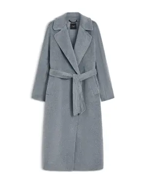 Max Mara Belted Tempera Coat - Medium Grey