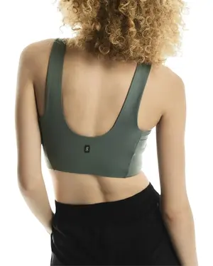 On Core 2-in-1 Cropped Top - Olive