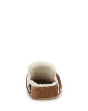 Veronica Beard Fenix Shearling Clogs - Hazelwood