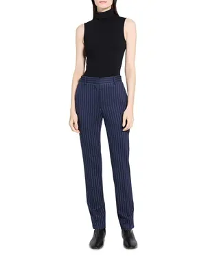 Theory Slim Pinstriped Trousers