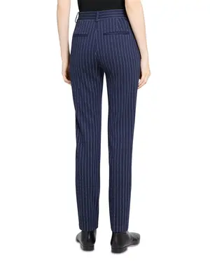 Theory Slim Pinstriped Trousers