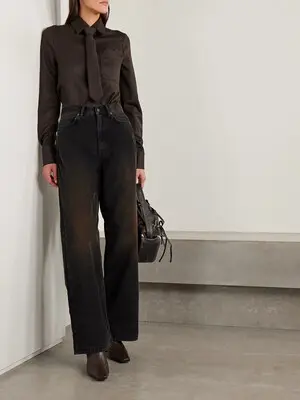 Acne Studios Tie-detailed Wool-twill Shirt