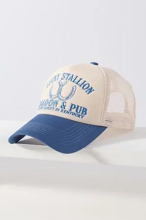 WORN/WEST Trucker Hat Blue Lucky Stallion