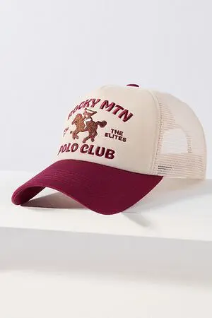 WORN/WEST Trucker Hat - Maroon Rocky Mountan