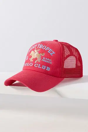 WORN/WEST Trucker Hat Red Saint Tropez