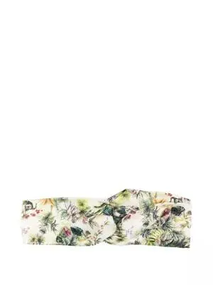 Elie Saab Floral-print Twisted Headband - U2e04 Natural