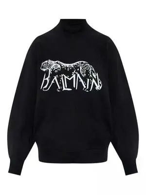 Balmain Graphic-print Turtleneck Sweater
