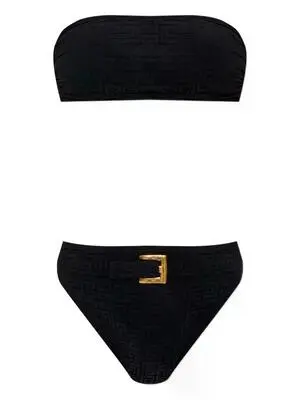 Balmain Belted-waist Bikini - Black