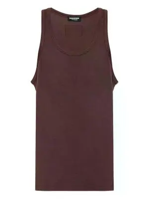 Dsquared2 Logo-patch Sleeveless Top - Brown