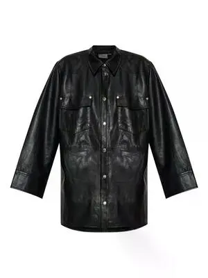GESTUZ Long-sleeved Leather Shirt