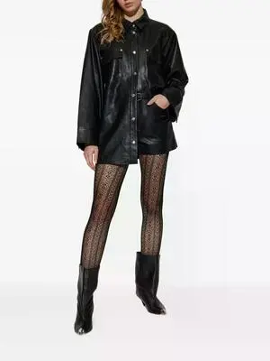 GESTUZ Long-sleeved Leather Shirt