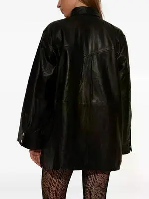 GESTUZ Long-sleeved Leather Shirt