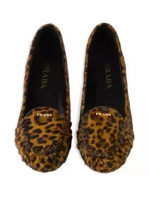 Prada Leopard-print Loafers