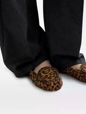 Prada Leopard-print Loafers