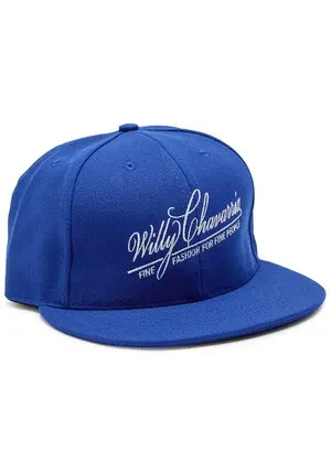 WILLY CHAVARRIA Logo-embroidered Twill Cap - Blue