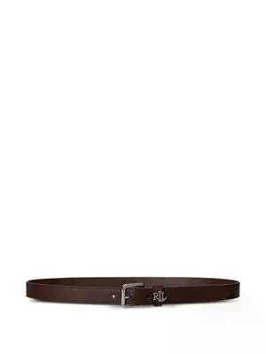 Ralph Lauren Logo Keeper Leather Belt - Brown